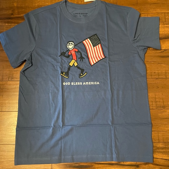 Life Is Good | Shirts | Life Is Good God Bless America Jake Tee | Poshmark